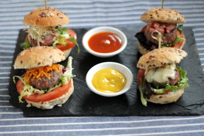 Mini hamburguesas. Pequeñas dosis gourmet