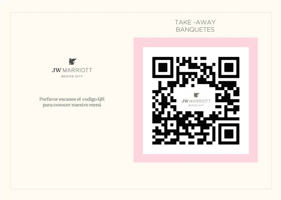 Hotel JW Marriot México Polanco menú para llevar
