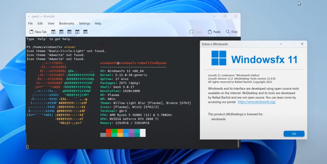 WindowsFX es una distro Linux clon de Windows 11 que puedes instalar ...