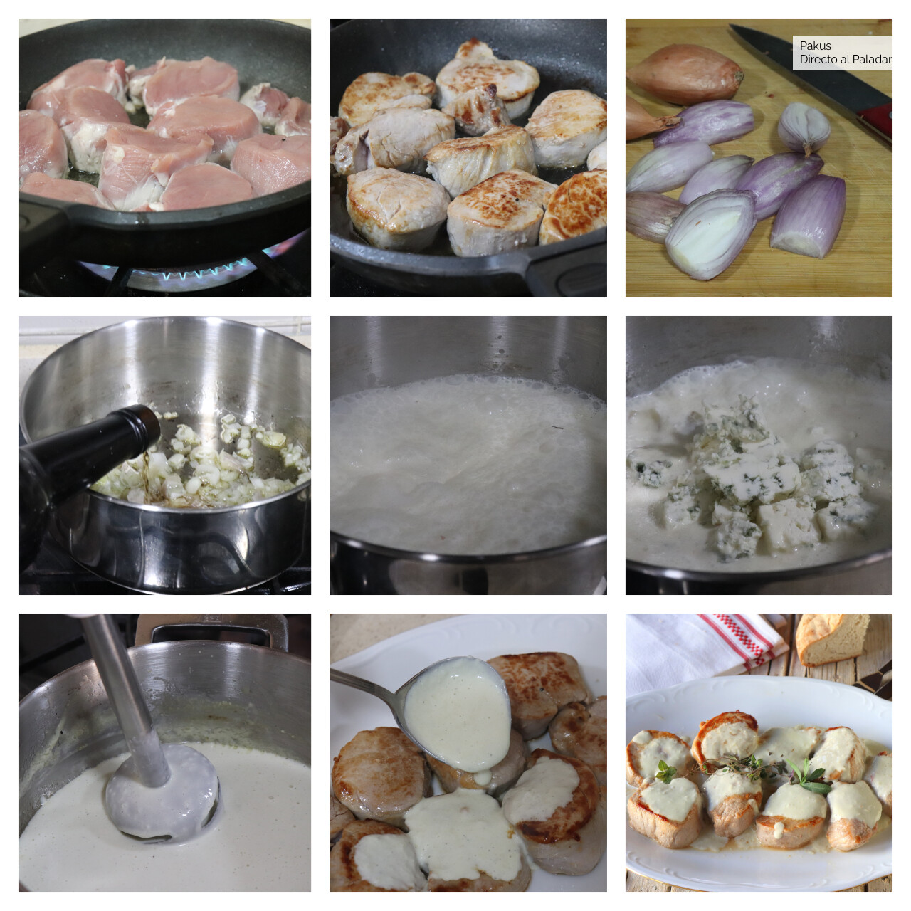 Solomillo de cerdo con salsa de queso roquefort, receta fácil que nunca ...