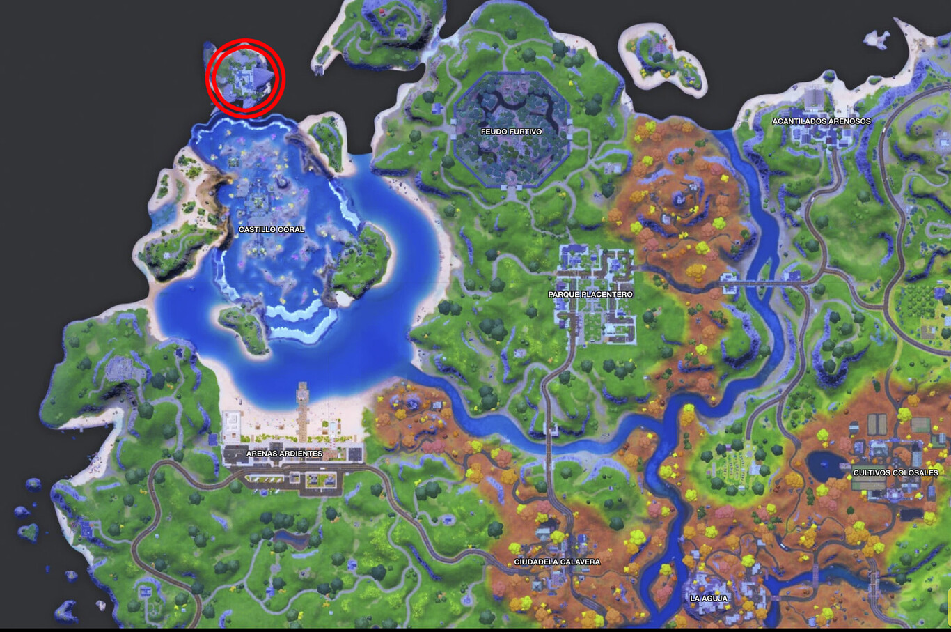 Where are the ruins of Shadow and Specter on the Fortnite map - Padeye