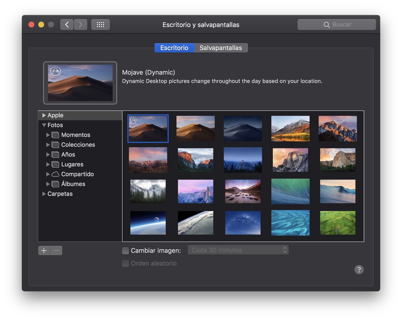 Así funciona el nuevo wallpaper dinámico de macOS Mojave