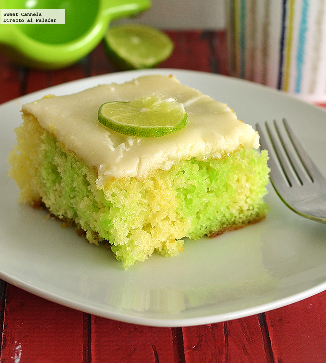 Pastel de limón agujerado. Receta