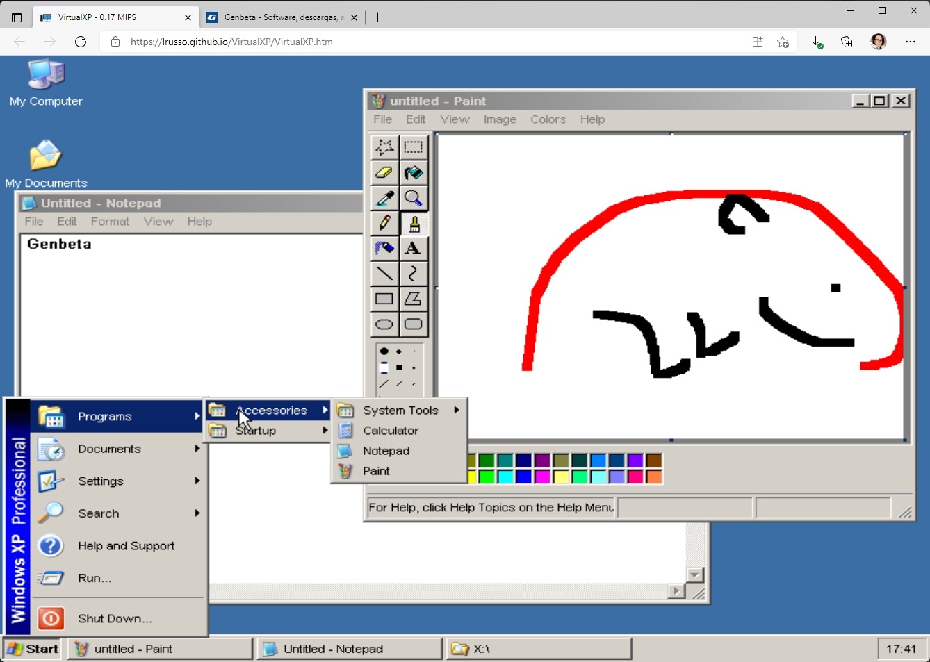 Esta mini versión de Windows XP funciona en una pestaña de tu navegador ...