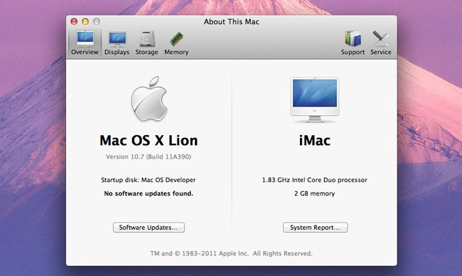 Mac OS X Lion funciona con los procesadores Core Duo y Core Solo ...