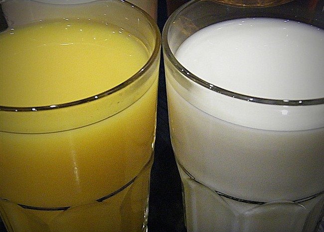 ¿Se puede mezclar la leche y el zumo de naranja?