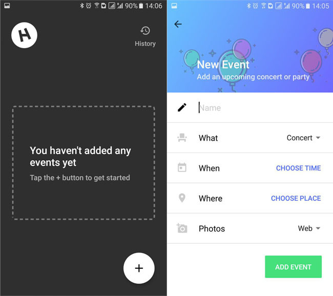 Hurry: la nueva app de Sam Ruston es una vistosa cuenta atrás para eventos