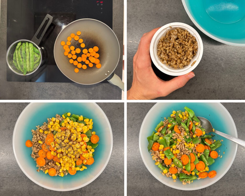 Ensalada de avena cocida, una receta fácil y saludable que se prepara ...