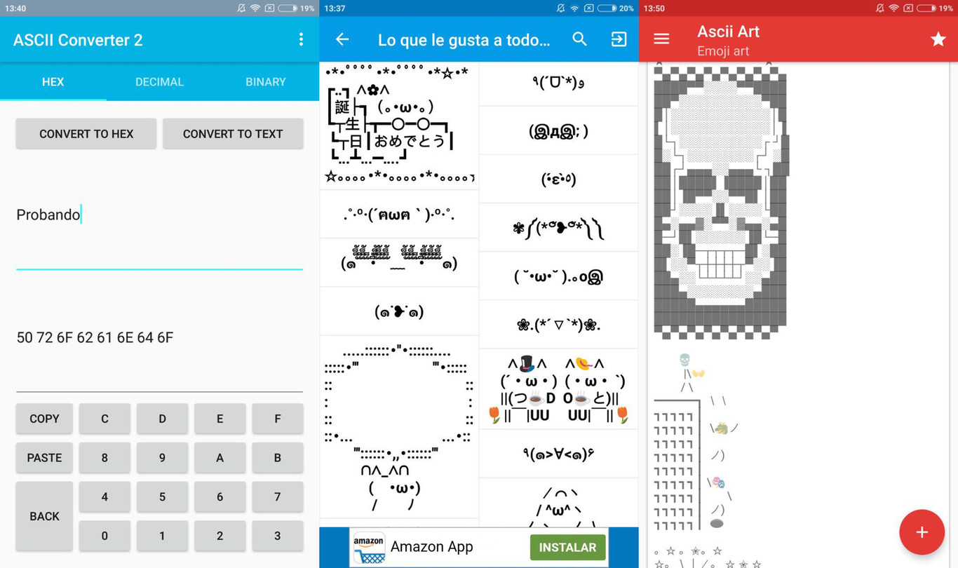 Cómo escribir en ASCII y enviar emojis en texto desde Android