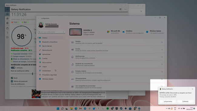 Cómo hacer que el portátil te avise por voz cuando esté cargado, en ...