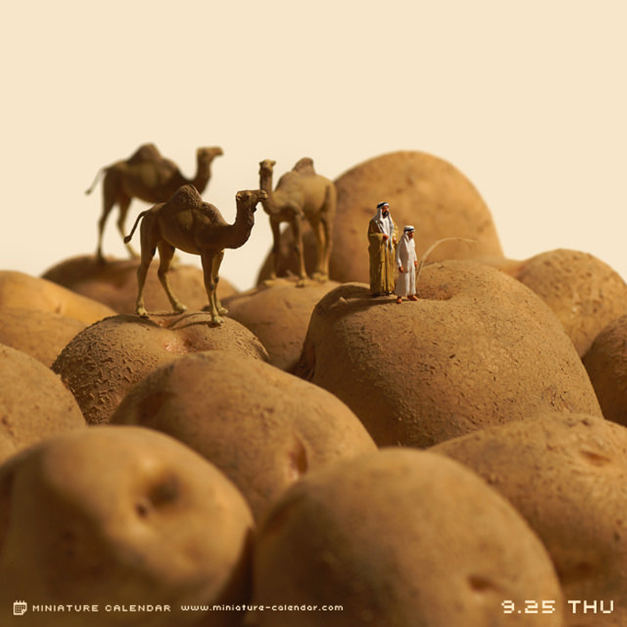 ‘Miniature calendar’, de Tatsuya Tanaka, recreando un fabuloso mundo en ...