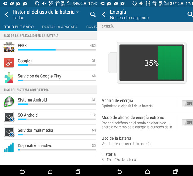 ¿Cómo ahorran batería los diferentes fabricantes de Android?