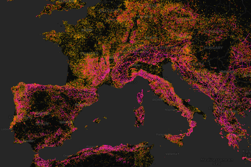 Curvature, el mapa que recopila las carreteras con más curvas del planeta