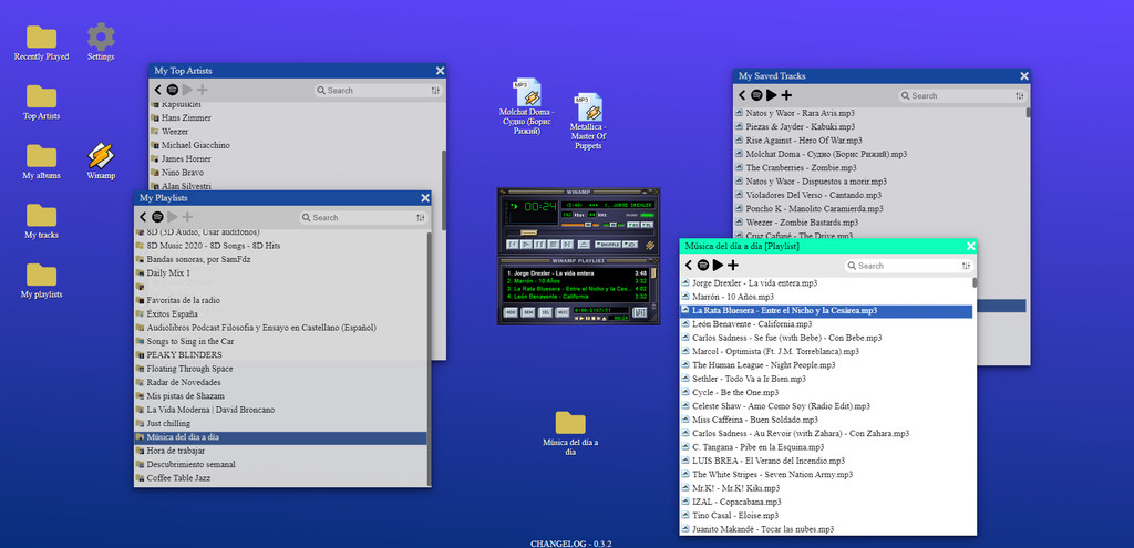 Lo nuevo y lo viejo se dan la mano en Winampify, un cliente online de ...