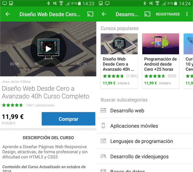 Cursos gratis en Android: aprende casi cualquier cosa con estas apps