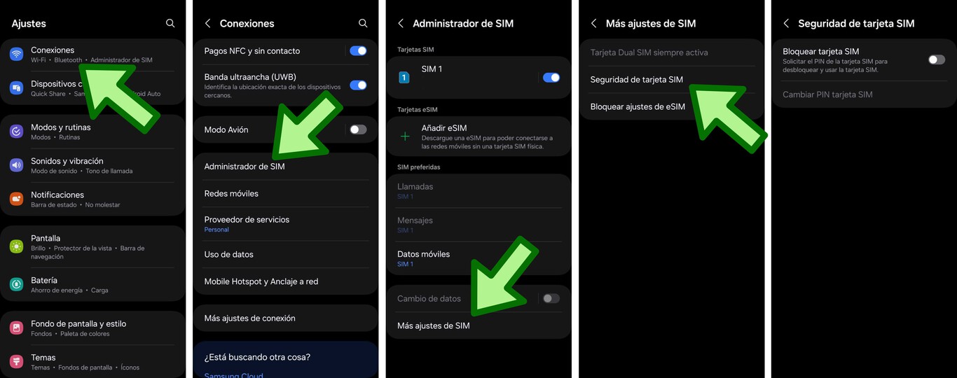 Cómo cambiar el código PIN de la SIM en un móvil Android