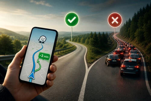 Waze me convence de cambiar de ruta para ahorrar tres minutos. El ...