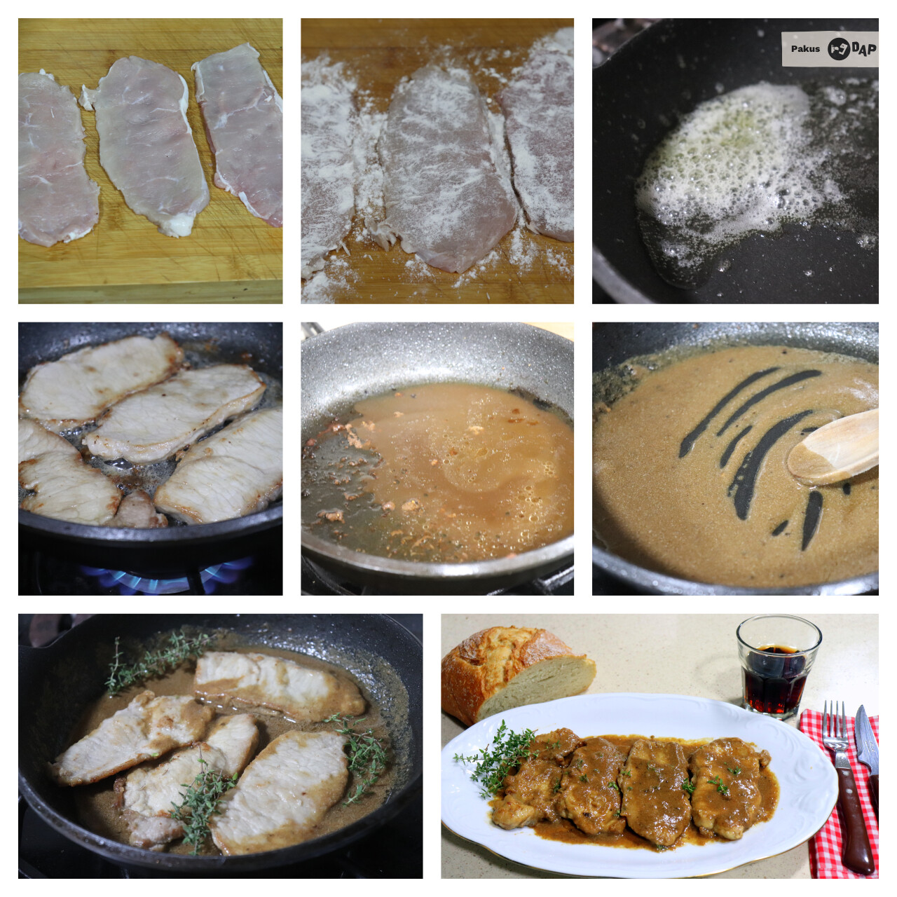 Escalopines al Marsala, receta de filetes de ternera con salsa de vino ...