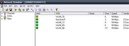 NetStumbler, analizando conexiones WiFi