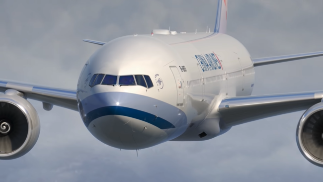 Un Boeing 777-200LR de China Airlines alcanzó una velocidad de más de 1 ...