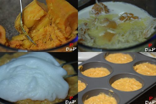 Souflé de batata. Receta