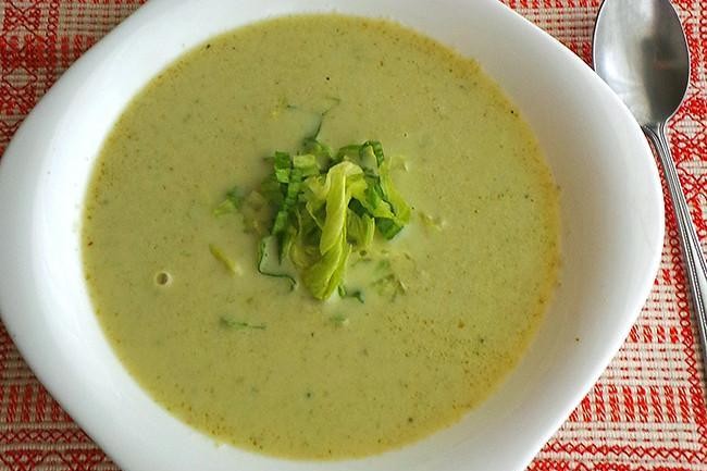Crema de lechuga. Receta