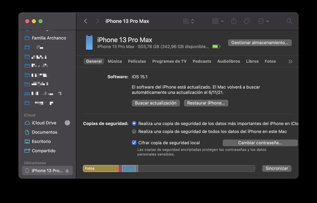 Recuerda: así puedes sincronizar tu iPhone con el Mac a través del Finder