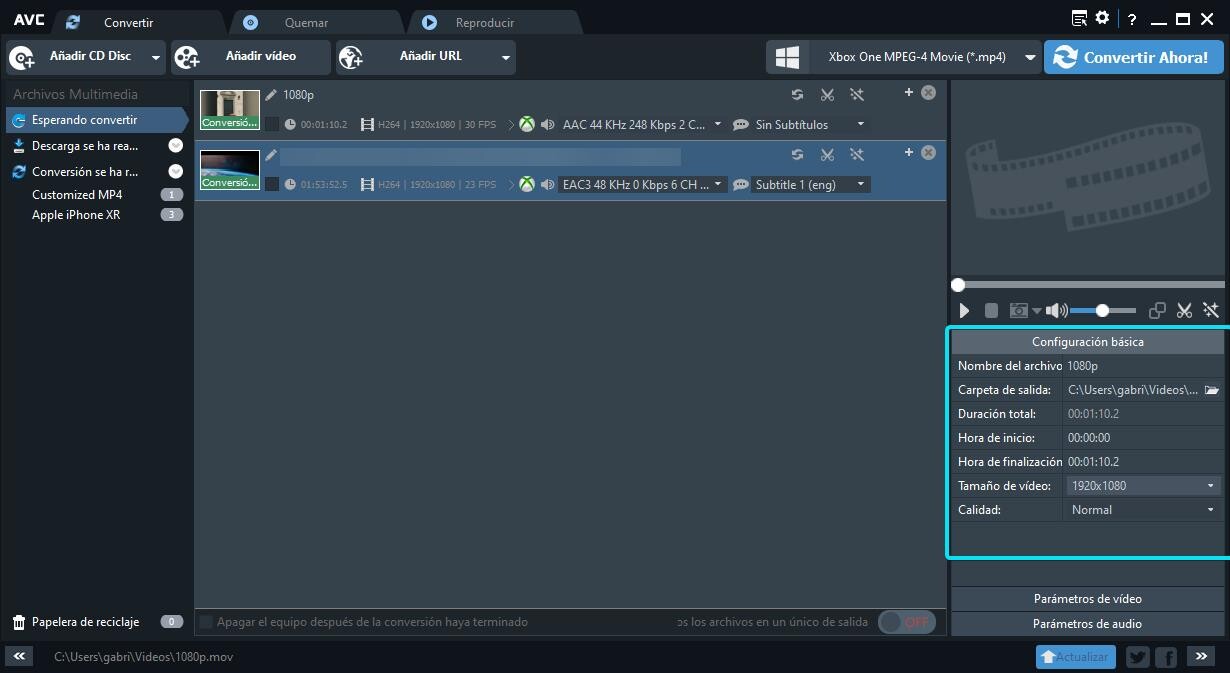 Cómo convertir un vídeo a MP4 en Windows 10