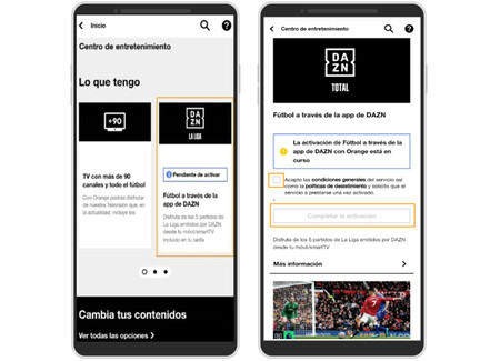Cómo activar la cuenta de DAZN gratis para clientes de Orange