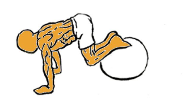 Guía de ejercicios abdominales (XXIX): Rodillas al pecho sobre fitball