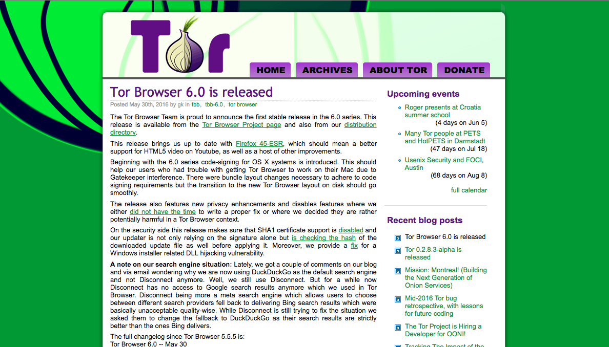 Tor Browser llega a su versión 6.0 basándose en Firefox 45 y con ...