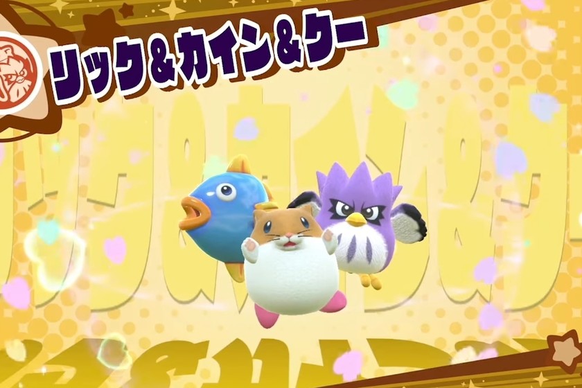 Kirby Star Allies muestra en un tráiler las habilidades de Rick, Coo y Kine