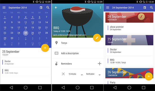 Today Calendar 2.0 para Android se rediseña con Material Design