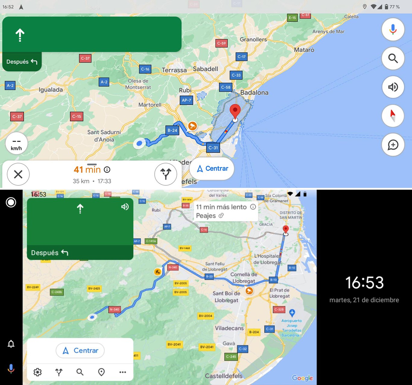 Cómo usar Android Auto en tu móvil en vez del modo conducción de Google ...