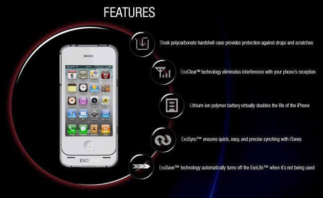 Exolife para iPhone 4, el regreso de las baterías-mochila