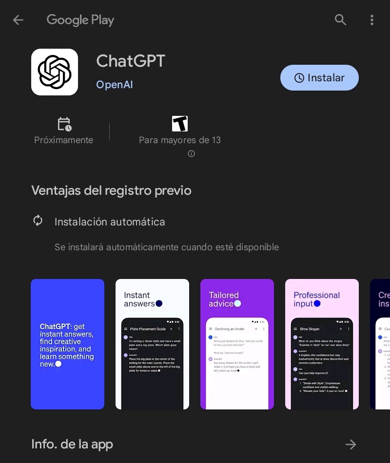 La app de ChatGPT llega a Android: así puedes registrarte para instalarla