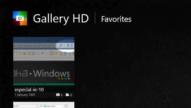 Gallery HD, visor de imágenes con interfaz Modern UI. A fondo