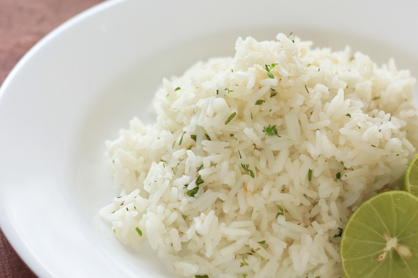 Arroz con limón y cilantro. Receta