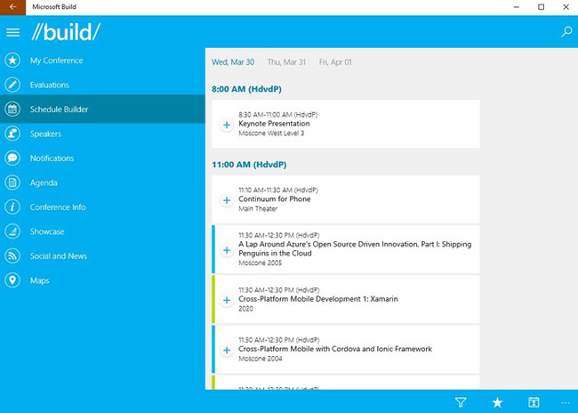 Ya disponible la aplicación Microsoft Build 2016 en Windows, iOS y Android