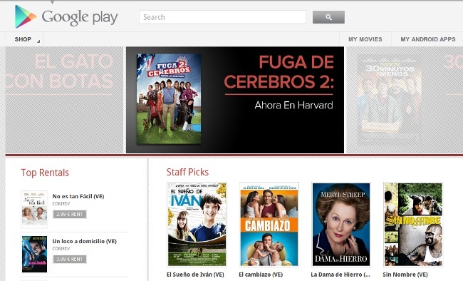 Google Play Películas, el servicio de alquiler de películas llega a España