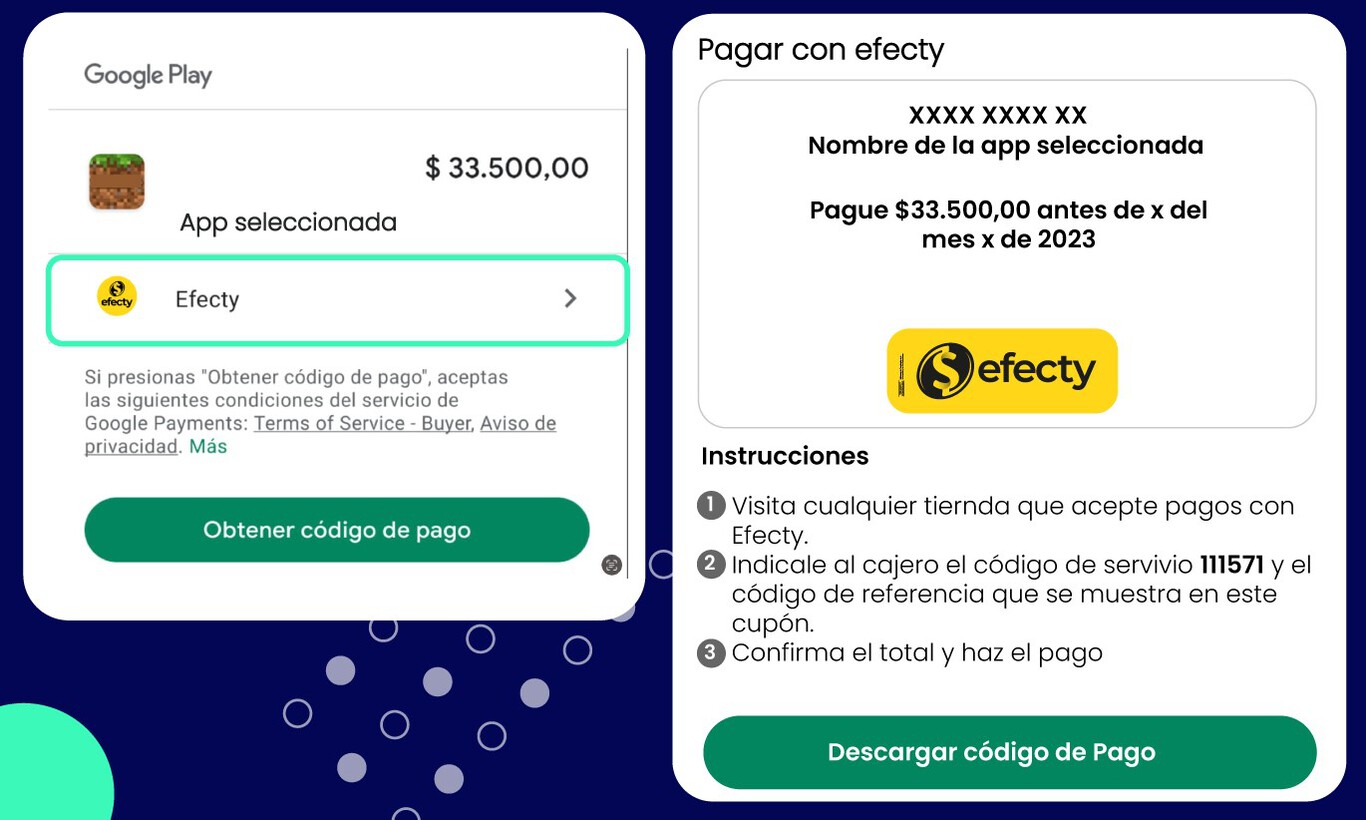 Comprar en Google Play y pagar en efectivo es posible, gracias a la alianza con Efecty
