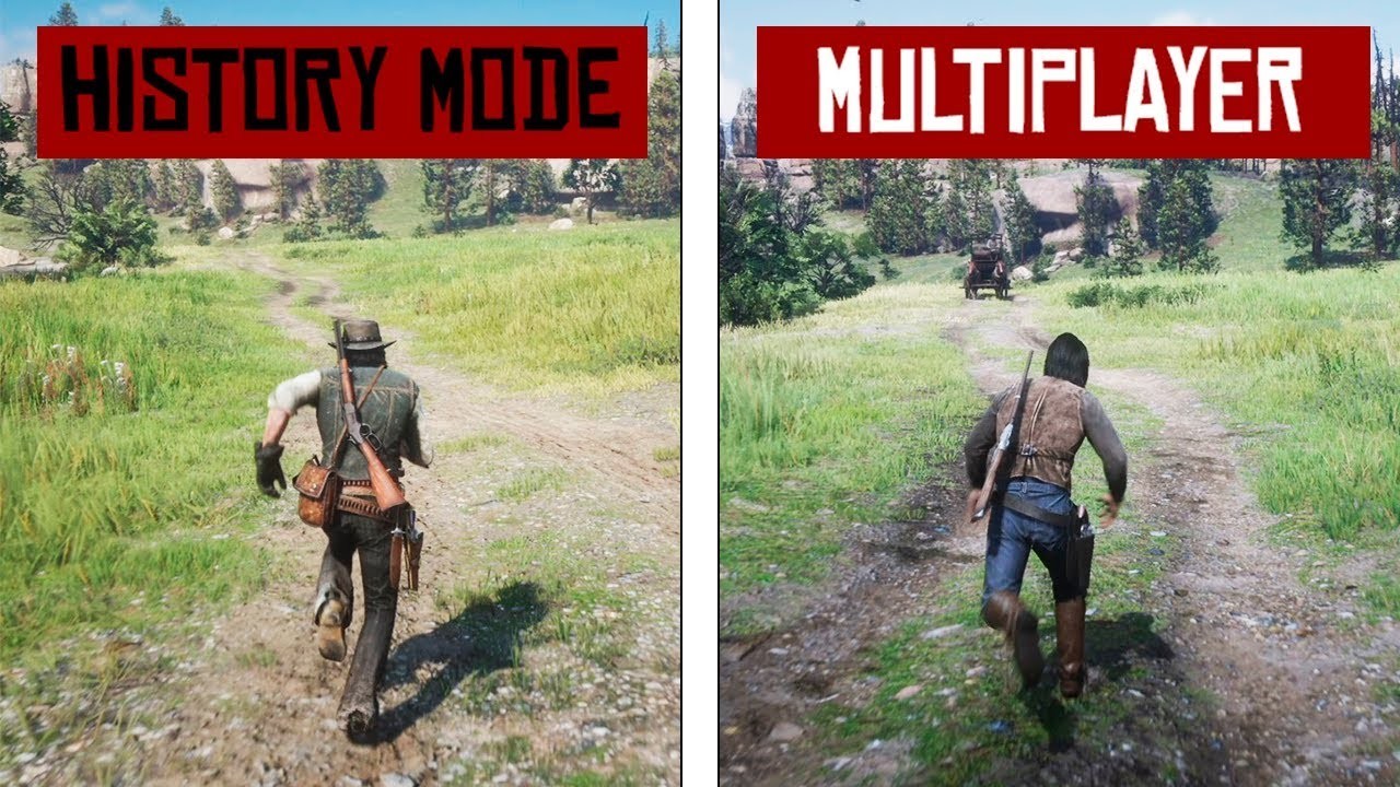 Así luce Red Dead Online frente a Red Dead Redemption 2