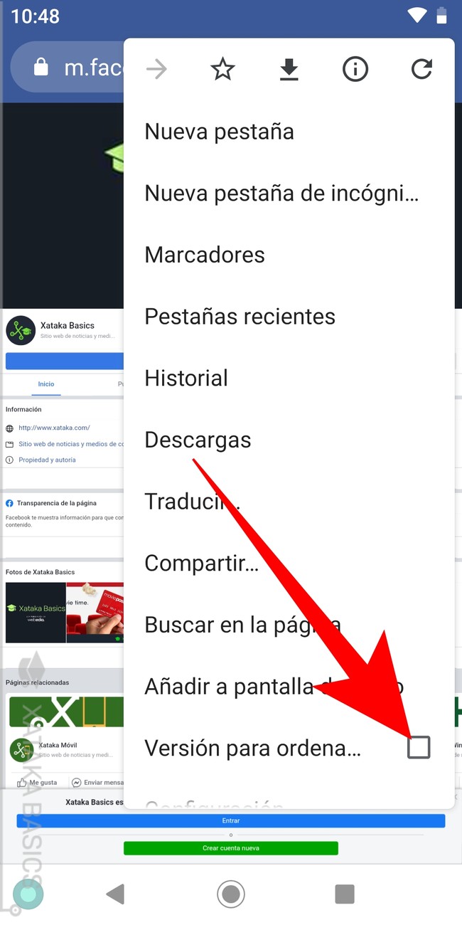Cómo entrar a la versión de Facebook para PC desde el móvil
