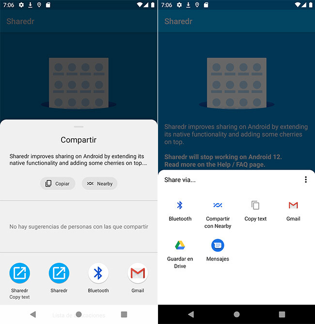 Android 12 ya no permite que las apps reemplacen al menú Compartir ...