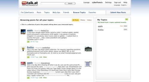 Mytalk.at, comparte y discute tus temas favoritos