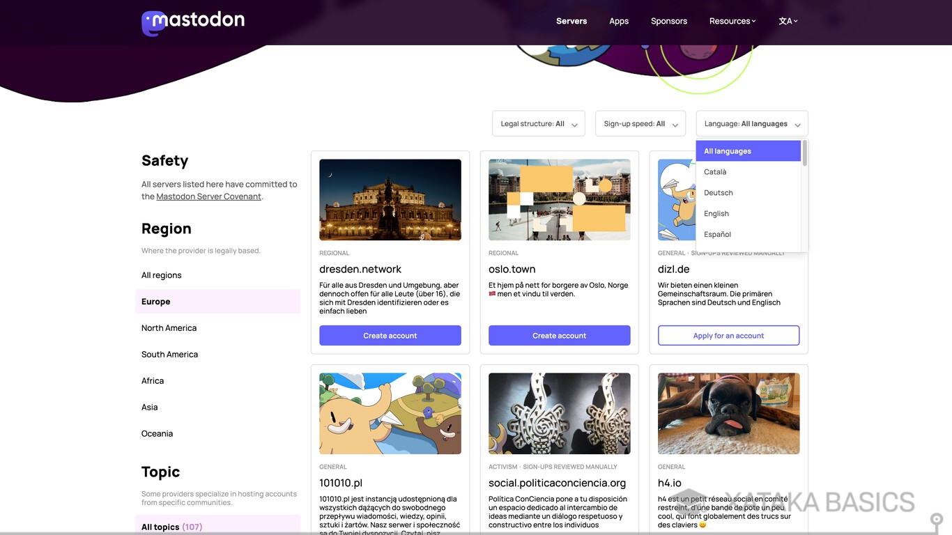 Cómo registrarte en Mastodon: qué son los servidores o instancias, cómo ...