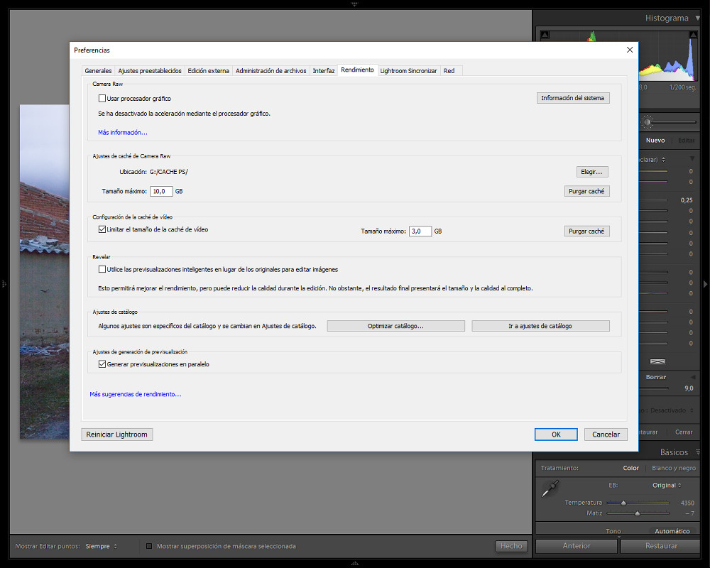 Cómo aprovechar la GPU de la tarjeta gráfica para acelerar Adobe Lightroom