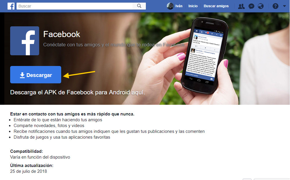 Cómo actualizar Facebook para Android