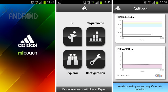 Aplicaciones Android deportes: adidas miCoach