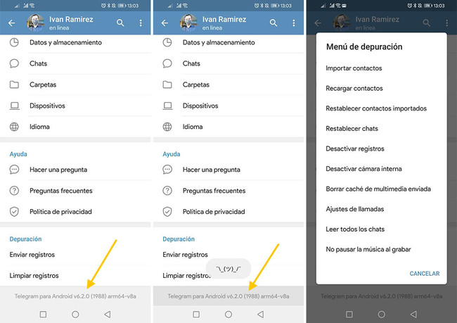 Cómo activar las opciones de desarrollo de Telegram y todo lo que ...